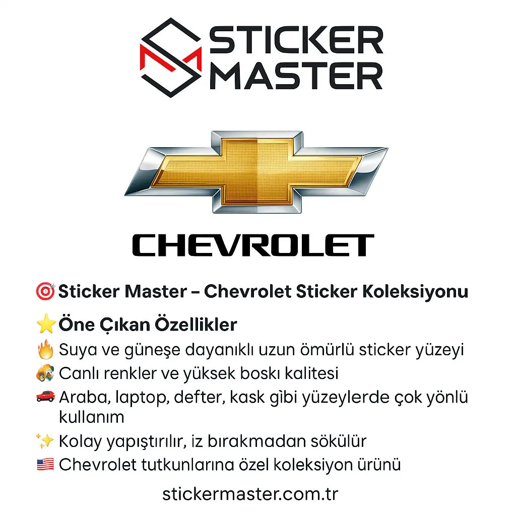 Chevrolet Sticker Koleksiyonu|Araba Etiket Seti|Sticker Master