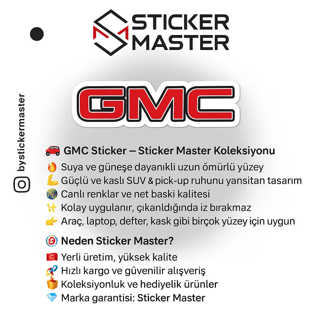 GMC Sticker Modelleri - Amerikan Tarzı ve Off-Road Şerit – Sticker Master