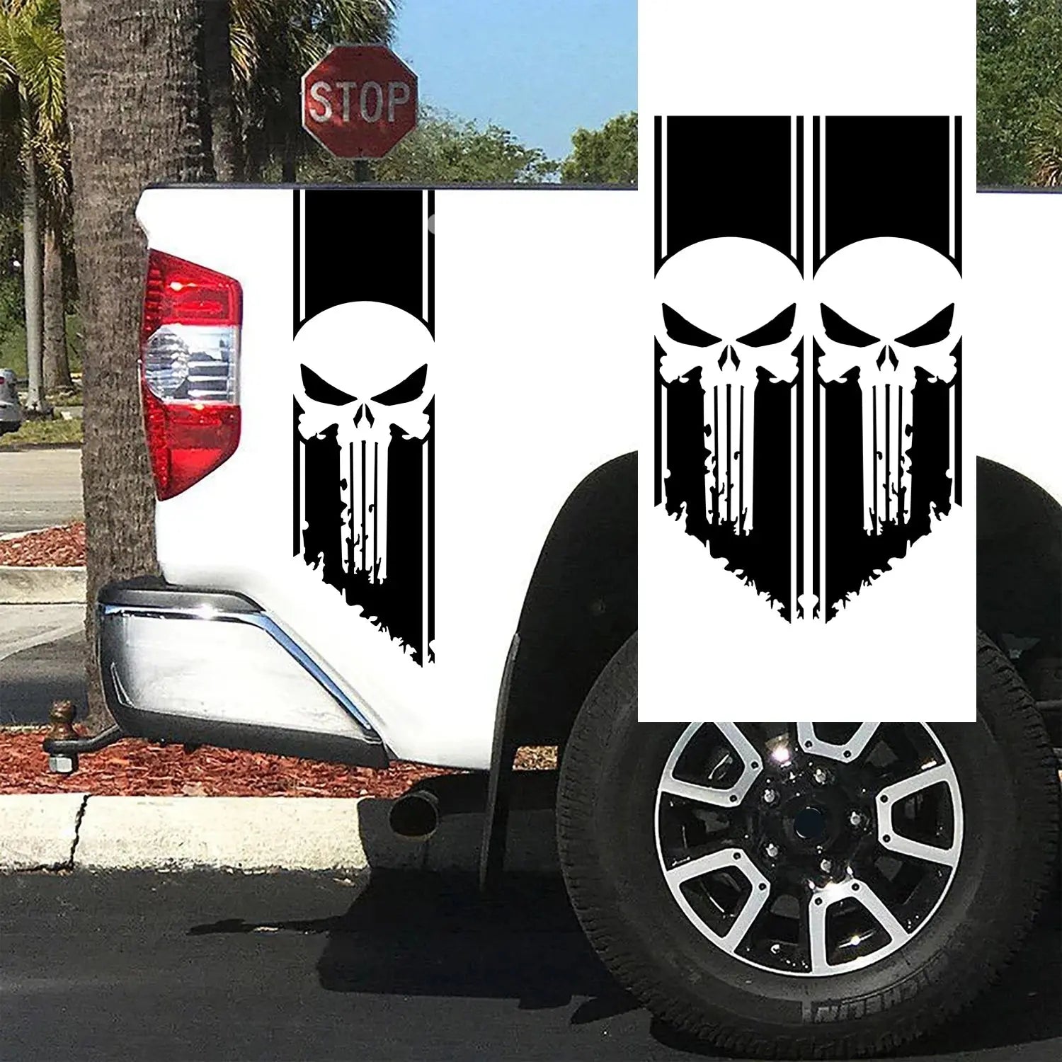 Punisher Kuru Kafa Sticker | Kamyonet & Off-Road Araç | Sticker Master