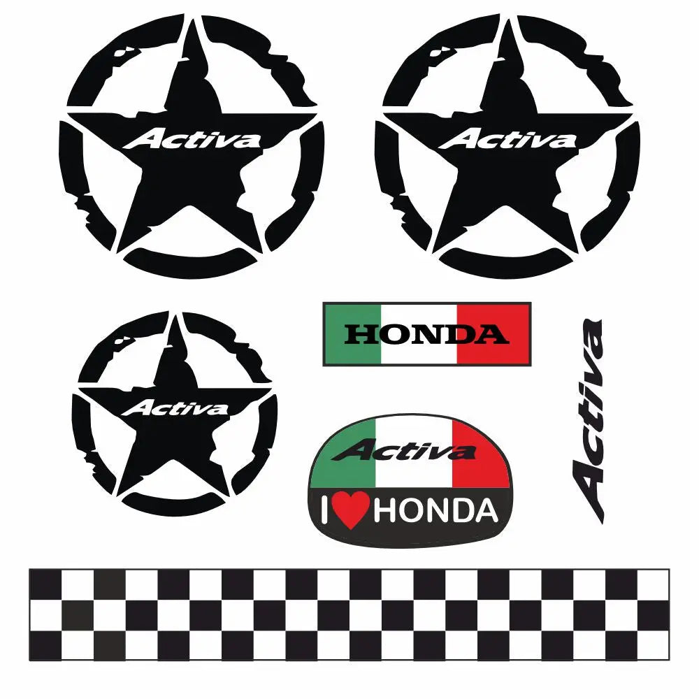 Honda Activa Sticker Set: Complete Graphics Kit - Sticker Master