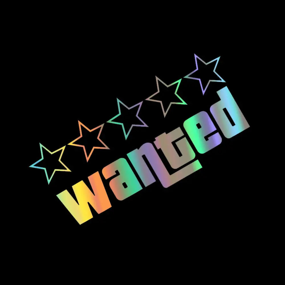 Wanted GTA Sticker Holografik Araç Çıkartması - Sticker Master
