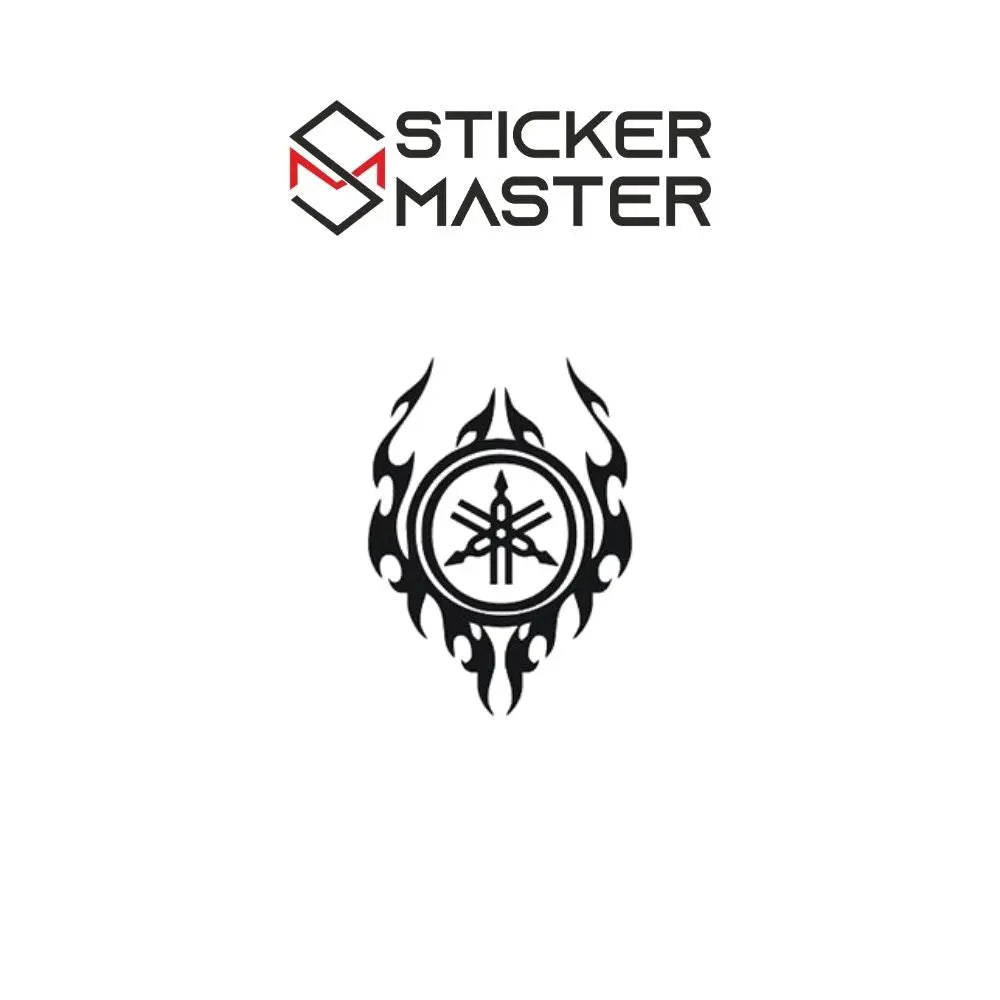 Yamaha Alevli Logo Sticker | Tribal Motor Çıkartması - Sticker Master